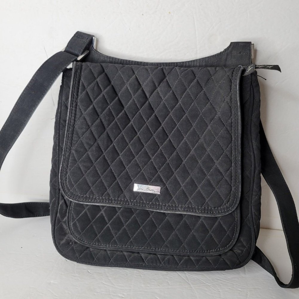 Vera Bradley Iconic Quilted Messenger Bag Black 2013 … - Gem